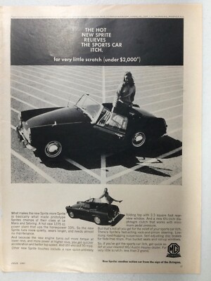 MGMGB113 Vintage Advertisement 1967 MG Sprite July 1967 #3CD | eBay