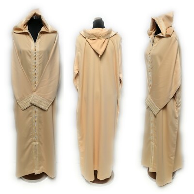 Women Moroccan Wool Hooded Long Maxi Dress Djelleba Robe Slim Fit ...