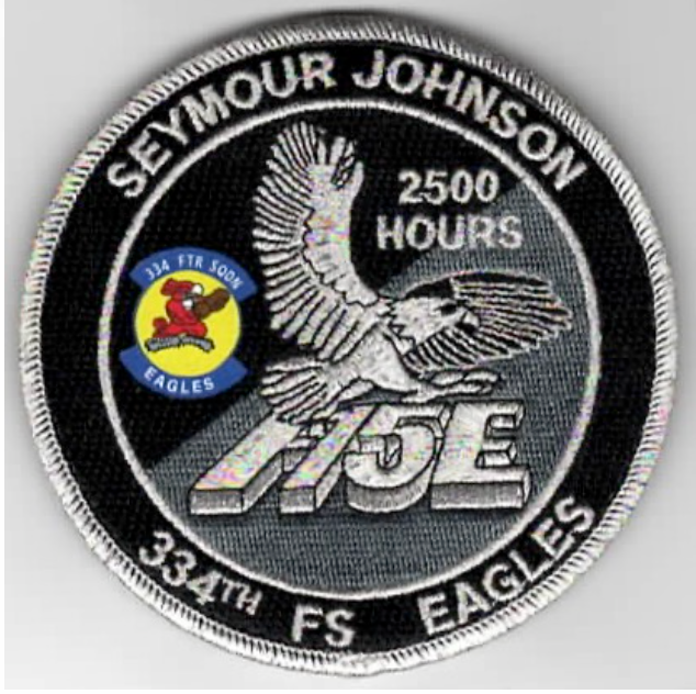 4" 334FS F-15E 2000 HOURS MILITARY EMBROIDERED PATCH | eBay