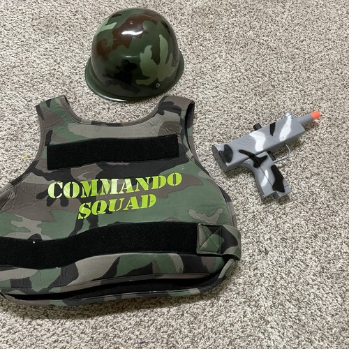 Combat Army Commando Halloween costume boys kids adjustable vest ...