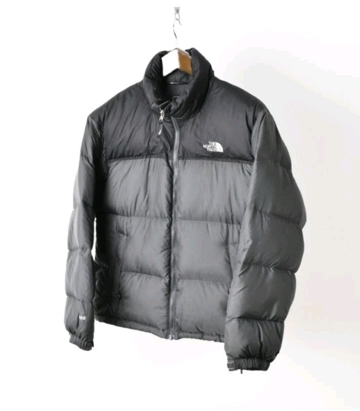 Mens North Face 1996 Retro Nuptse 700 Down Puffer Jacket TNF Grey Black ...