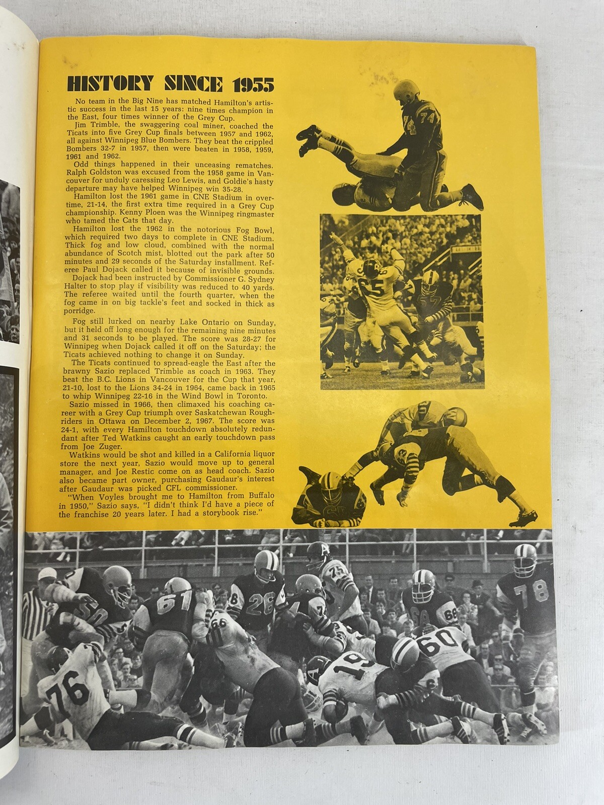 Canadian Football League CFL Illustrated Vol 1 No 9 Tiger-Cats ‘70 1970 ...