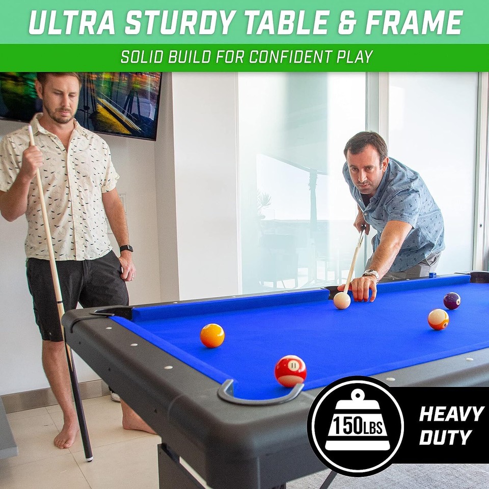 Billiards Pool Premium 7FT Table Set Scratch Resistant Top Rail Family ...