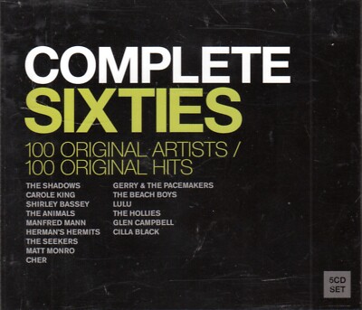 COMPLETE SIXTIES 100 Original Artists/100 Original Hits 5 x CD Box Set ...