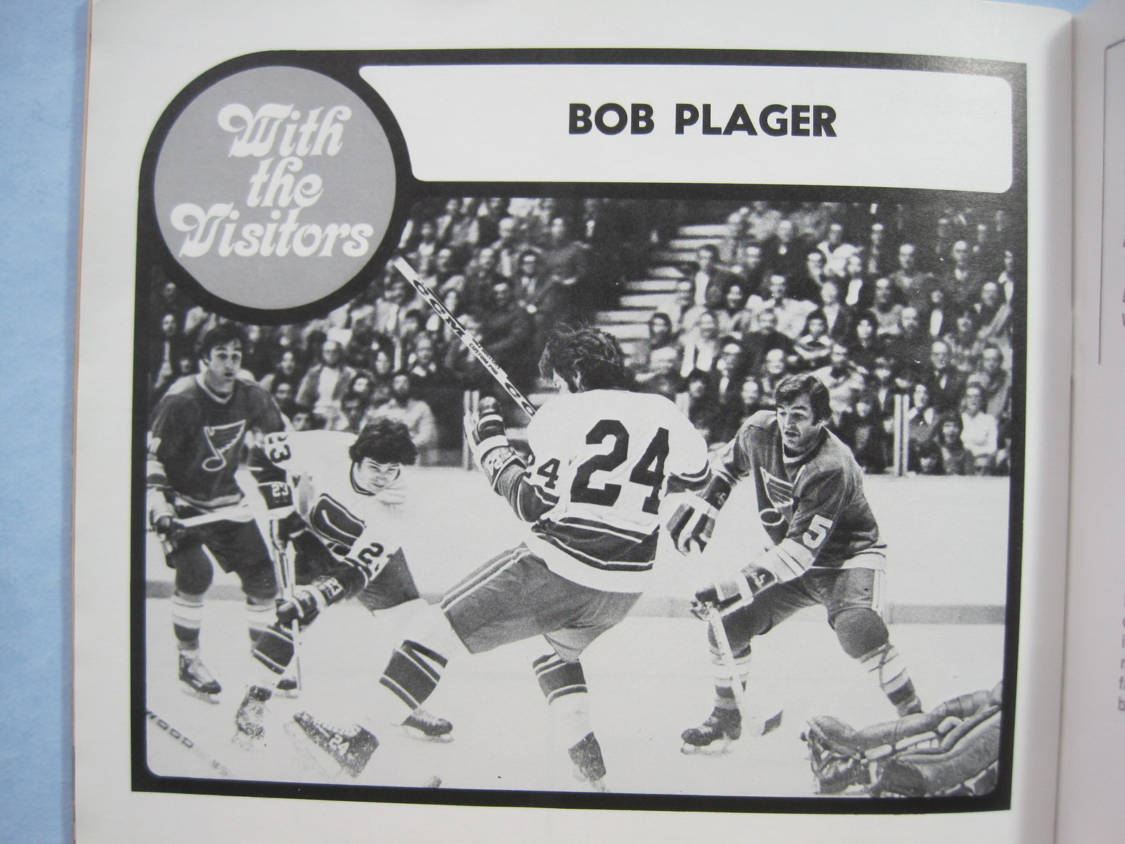 1975/76 VANCOUVER CANUCKS ST. LOUIS BLUES HOCKEY PROGRAM BOB DAILEY BOB ...