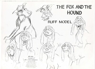 Fox and the Hound Ruff Model Walt Disney Production Animation Model ...