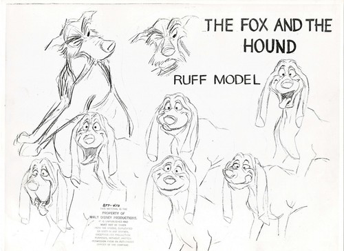 Fox and the Hound Ruff Model Walt Disney Production Animation Model ...