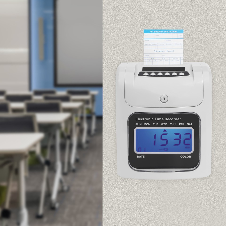 Time Card Machine Employee Attendance Staff Punch Machine Time Clock ...