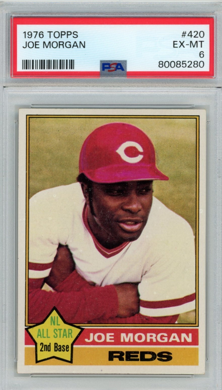 1976 TOPPS JOE MORGAN CINCINNATI REDS #420 HOF MLB PSA 6 EX-MT | eBay