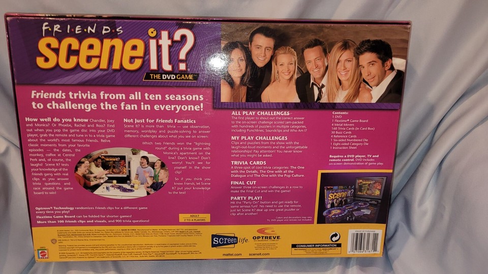 FRIENDS Scene It? DVD Board Game TV Show Complete | eBay