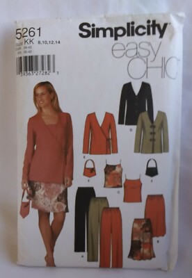 Simplicity sewing pattern Easy Chic - 5261 - sizes 8-14 Uncut NEW Free ...