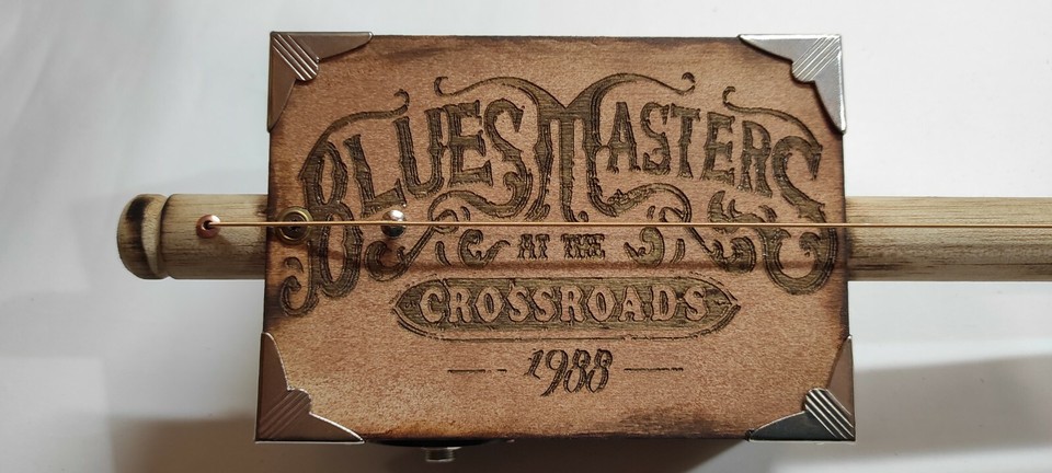 Cigar Box Guitar Ramkie Blues Master Crossroad Diddley Bow One String ...