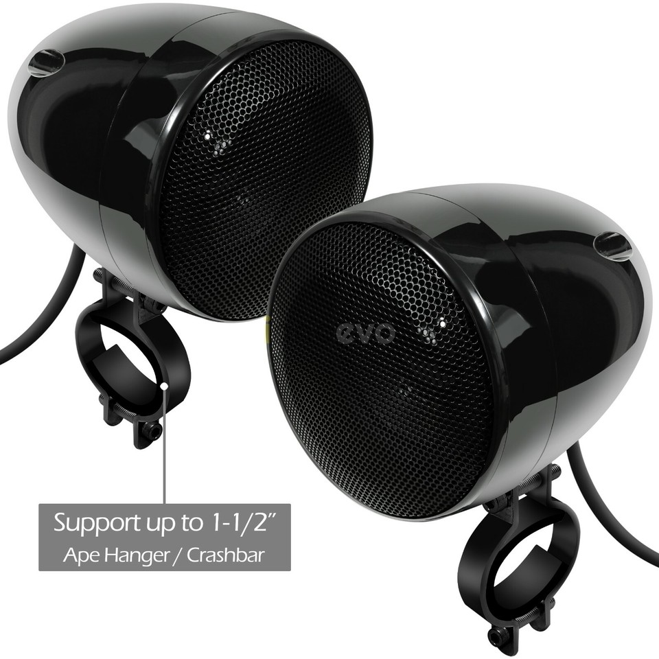 1000W Amp Bluetooth Waterproof ATV UTV RZR Polaris Stereo Speakers ...