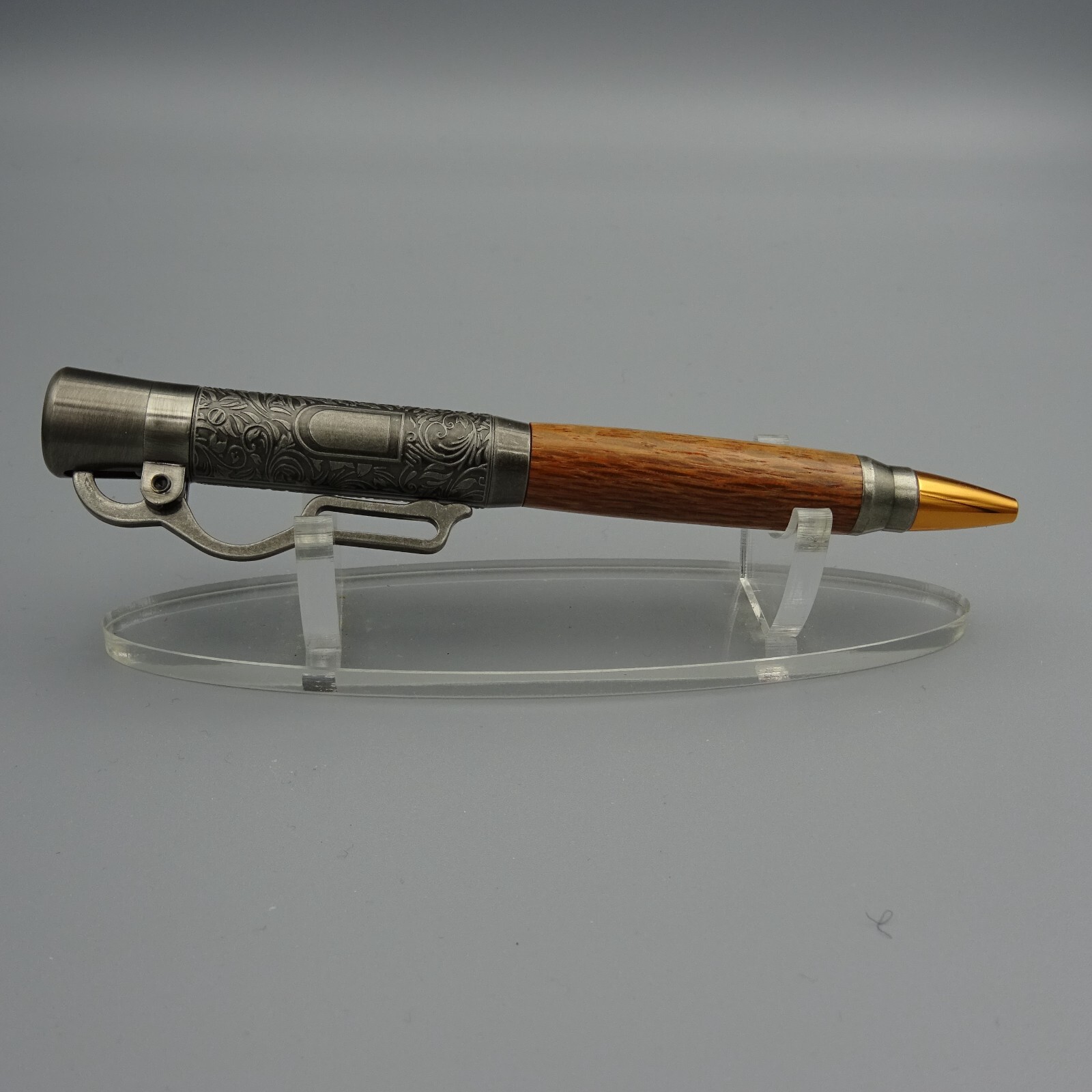 LEVER ACTION RIFLE PEN with LACEWOOD BARREL and NICKEL TRIM | eBay