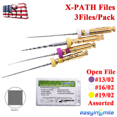 Easyinsmile Dental X-PATH Endo NITI Rotary Root Canal Files 25mm for ...
