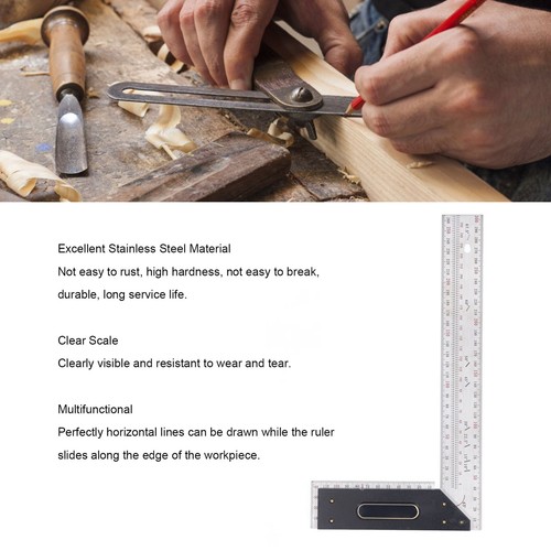 L Measurements Ruler Stainless Steel High Accuracy Carpenter Framing ...