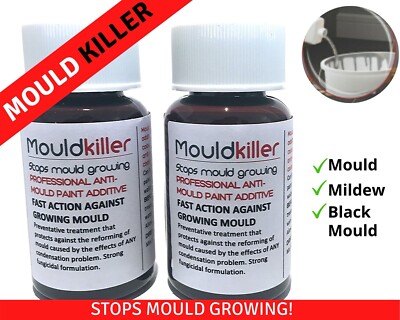 Anti Mould & Fungus MOULD-KILLER Paint Additive Stops Black Mould ...