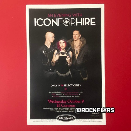 ICON FOR HIRE 2013 Concert Promo 11x17 Street Poster. | eBay