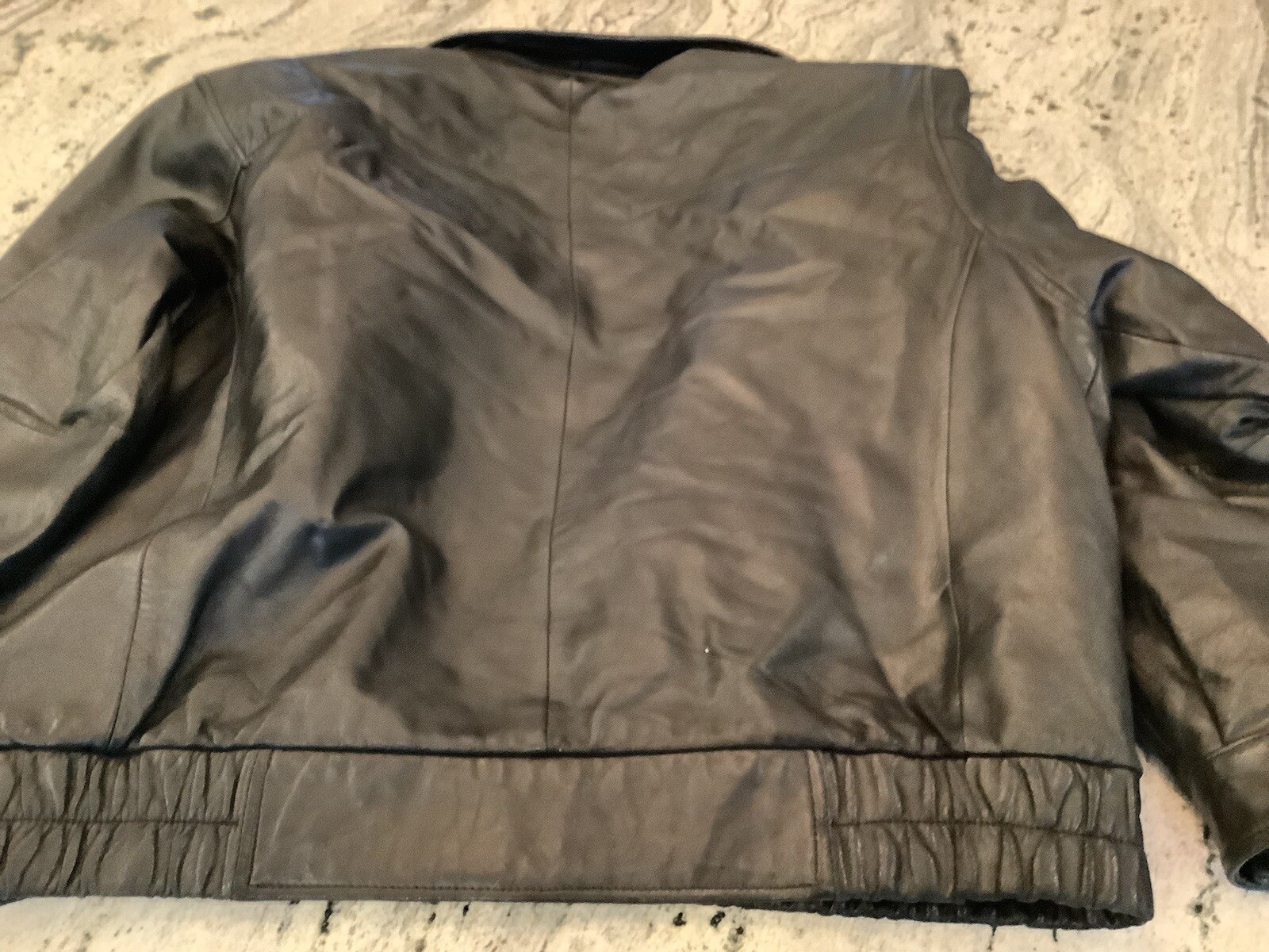 Wilsons Leather Black Y2K Bomber Jacket Coat Mens XL - Gem