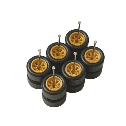 Hot Wheels Real Rubber Tires Custom Car Watanabe Yellow Color Rims 3 ...