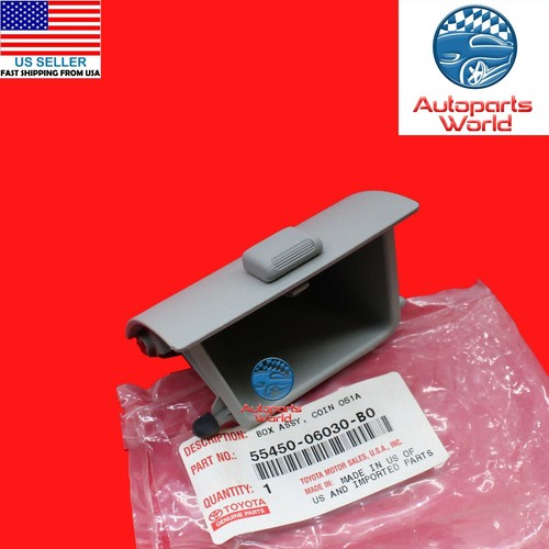 BRAND NEW GENUINE OEM TOYOTA 2012-2014 CAMRY GRAY COIN HOLDER BOX 55450 ...