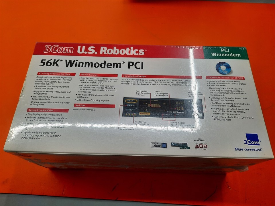 ⭐️⭐️⭐️⭐️⭐️ U.S. Robotics 3Com Computer Internal Modem Card PCI Model ...