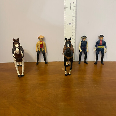 Vintage Lone Ranger Action Figure Set Lot of 5 with Cowboy Hats | eBay