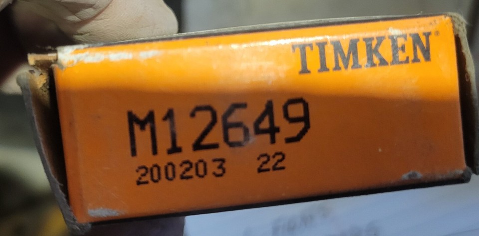 Owatonna Mustang Mfg Skid Steer Loader 010-32312 Bearing Timken M12649 ...