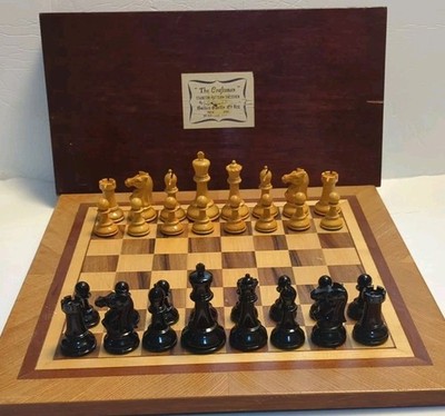 The Craftsman Staunton Pattern Chess Set Weighted With Box Rare Vintage ...
