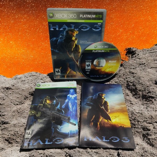 Halo 3 Xbox 360 Platinum Hits Complete CIB with Manual and Mini Poster ...