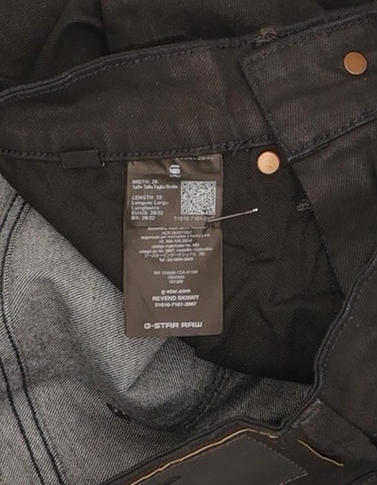 G-Star Revend Men Black Skinny Slim Stretch Jeans W29 L32 (103365 ...
