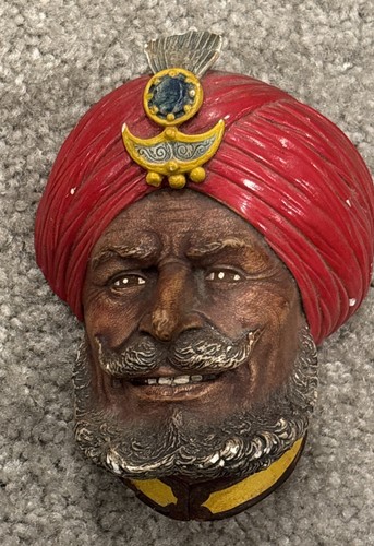 Vintage Chalkware Wall Plaque Sultan Man Beard Made In England | eBay