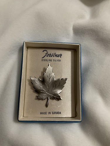 Forstner Vintage Sterling Silver Maple Leaf Pin Made in Canada w ...