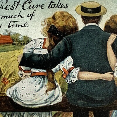 Rest Cure Treatment Postcard Benjamin Franklin Stamp Cancellation 1908 ...