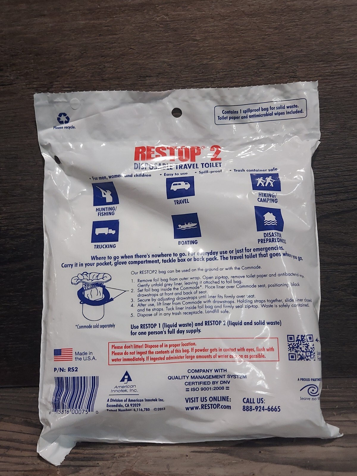 RESTOP 2 - Portable Toilet Solid (Poop) Leak Proof Waste Bag | eBay