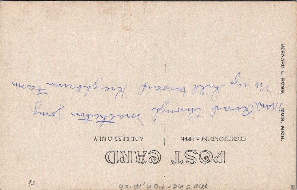 Street View, MATHERTON, Michigan Real Photo Postcard - Bernard L. Ross ...