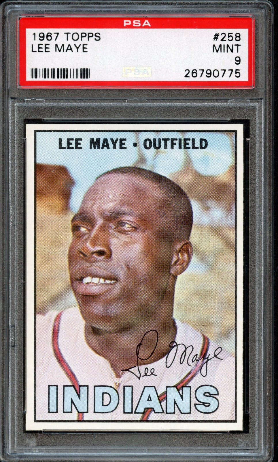 BB - 1967 Topps - #258 - Lee Maye - PSA 9 - MINT | eBay