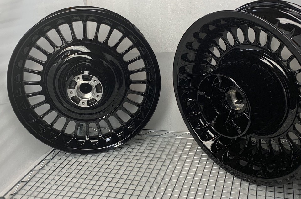 HARLEY 2009 RIMS, TOURING STREET GLIDE 28 SPOKE WHEELS BRIGHT BLACK ...