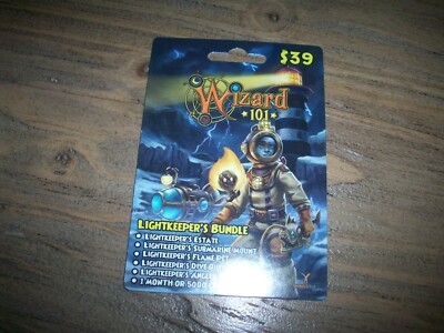 new Wizard 101 LIGHTKEEPER's BUNDLE Game Card Crowns Submarine Mount ...