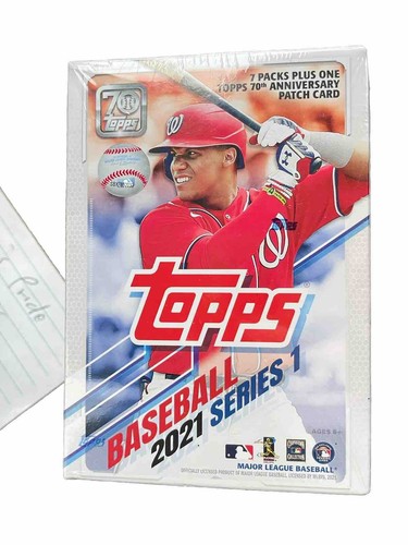 Topps Blaster Box 2021 Series 1 - Topps 70th Anniv. - 99 Cards- Sealed ...