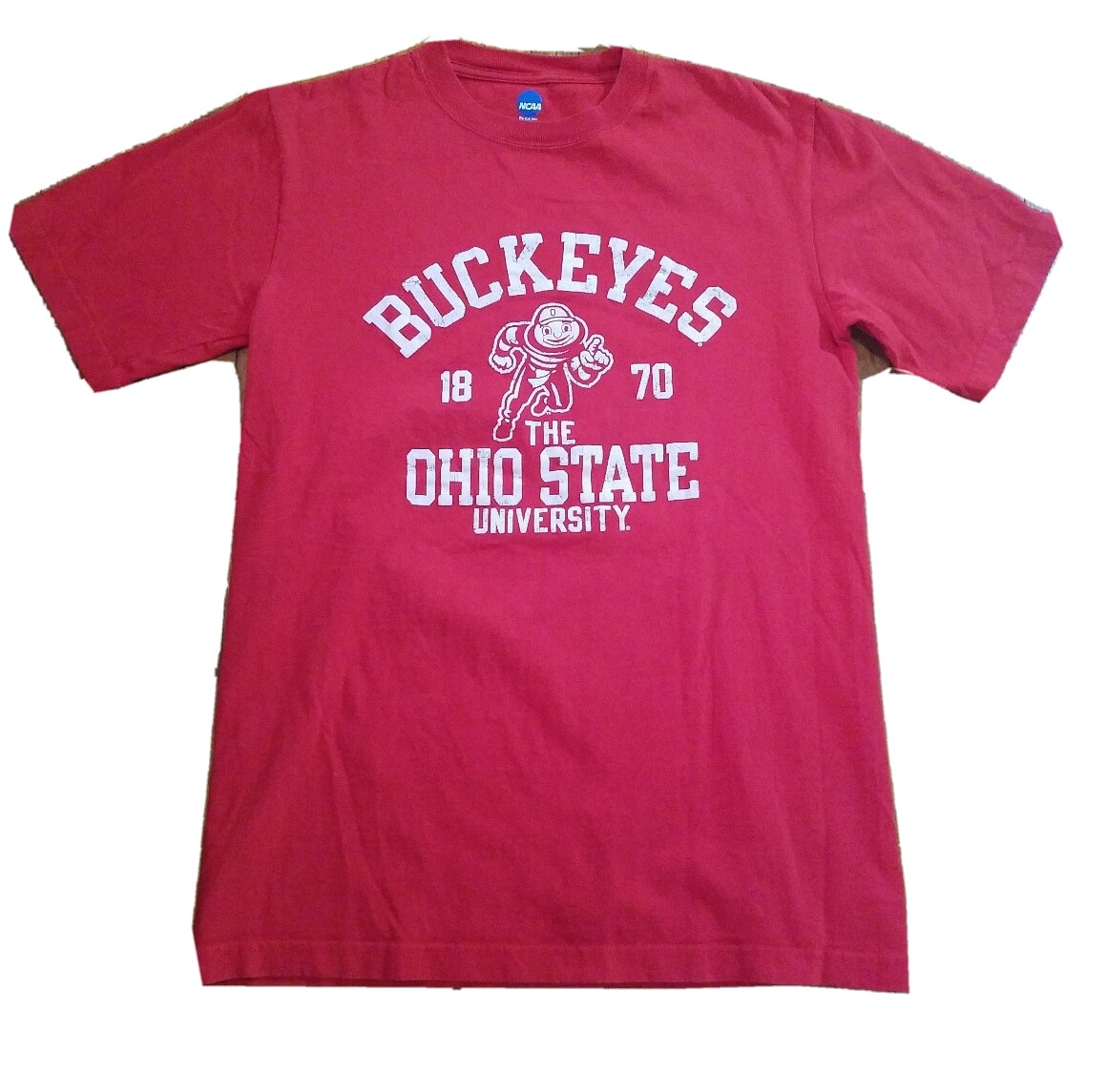 Ohio State Buckeyes Est 1870 NCAA Brutus Mens Sz Med Red Short Sleeve T ...