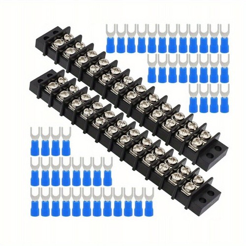 2PCS Dual Row 12Positions Screw Terminal Electric Barrier Strip Block ...
