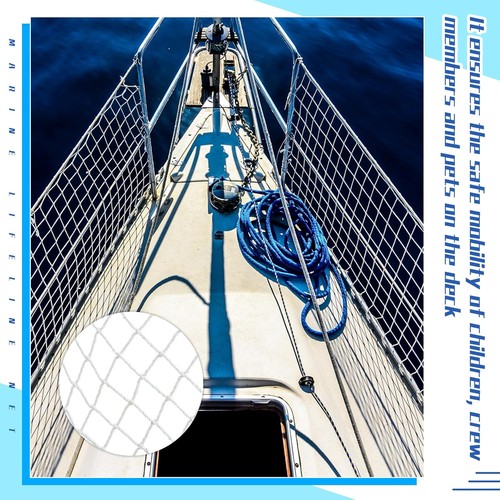 Windyun Boat Safety Lifeline Netting Marine Guardrail 50 x 2 ft, white ...