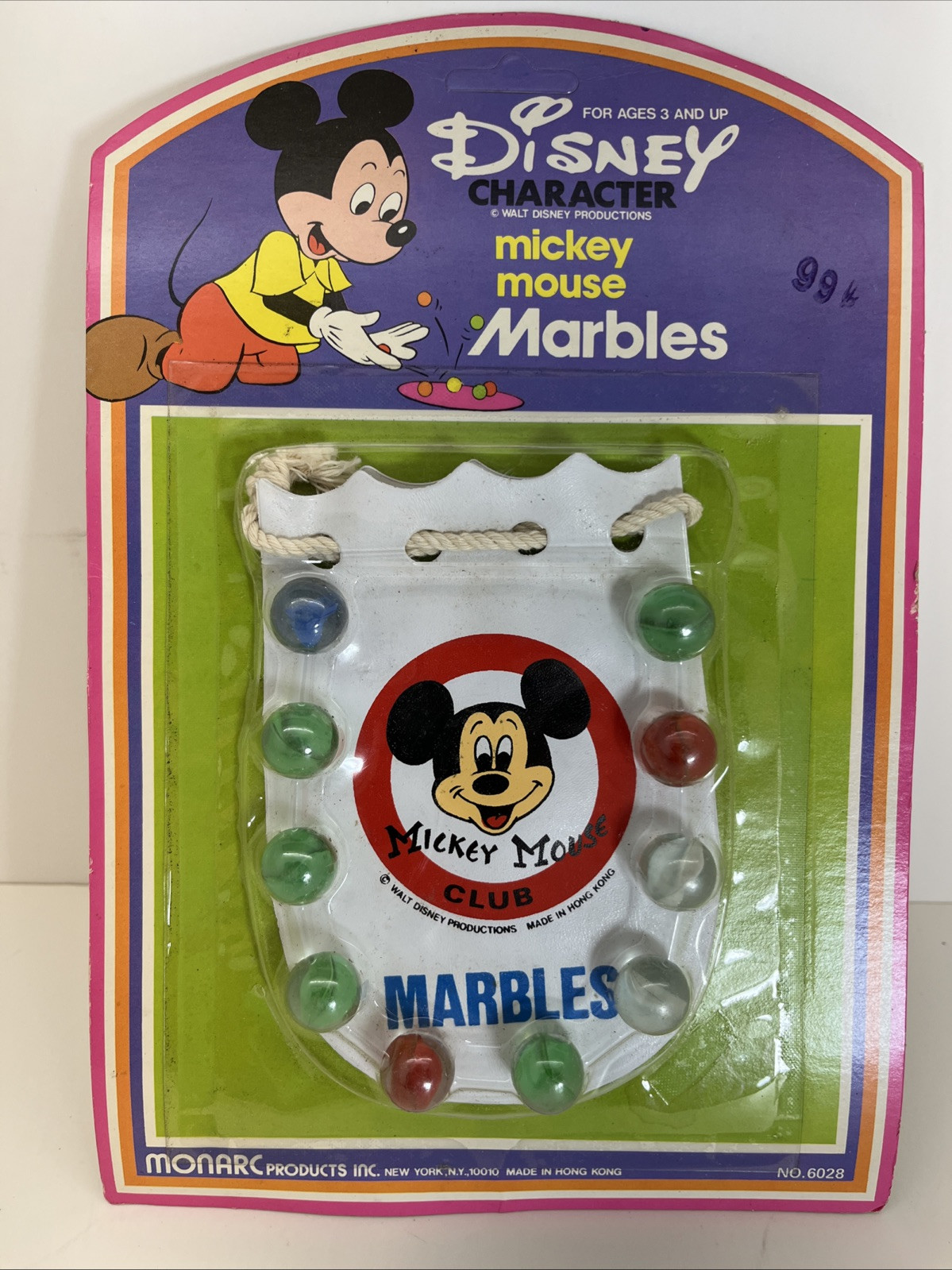 Vintage Disney Mickey Mouse Club Marbles, Jacks Vinyl Bag Sealed ...