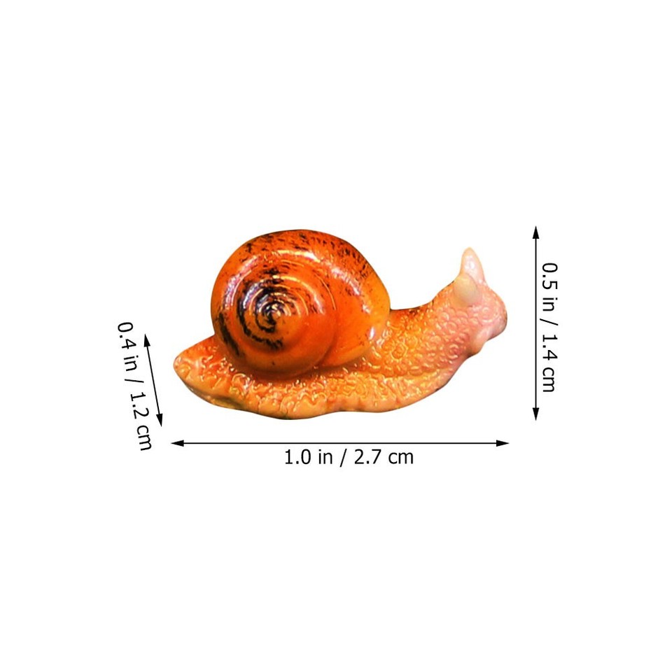 25 Pcs Garden Snail Decors Miniature Crafts Resin Shape Adornments ...