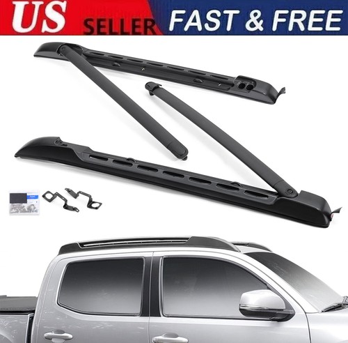 2005-2023 Toyota Tacoma Double Cab Roof Rack Cross Bars Side Rails Set ...