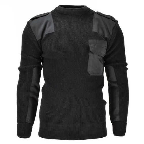 Mil-Tec brand Men Sweater German pullover Commando Jumper Black sweater ...