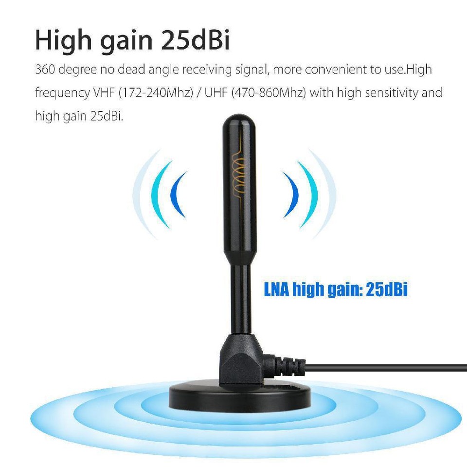 UK Best Portable TV Antenna Indoor Outdoor Digital HD Freeview Aerial ...