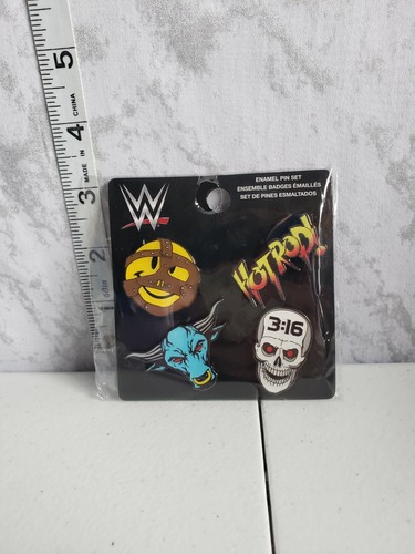 Funko WWE Enamel Pin Set Rock Stone Cold Steve Austin Mankind Roddy ...