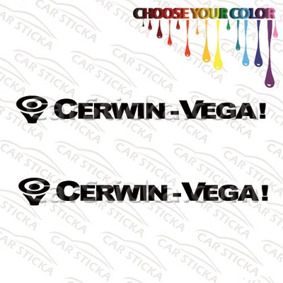 2 of 8" Cerwin Vega Audio /A aftermarket car bumper vinyl sticker ...